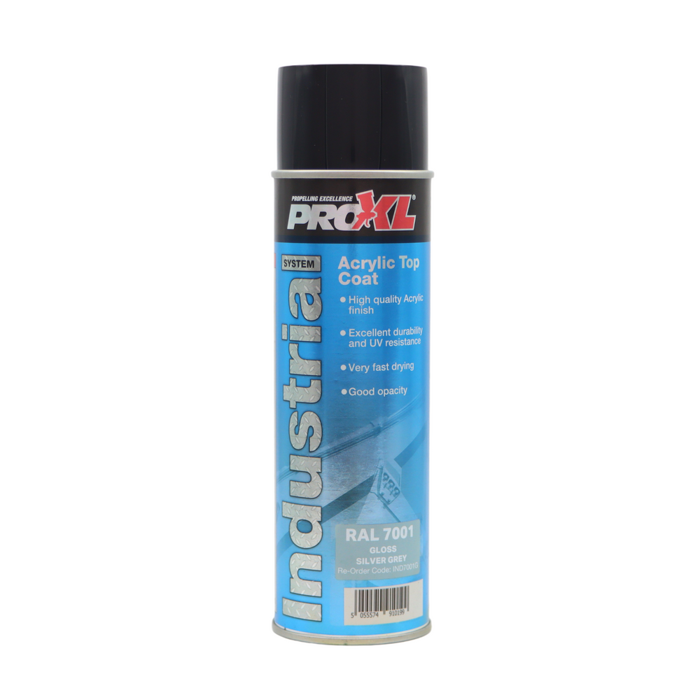 ProXL Acrylic Topcoat Silver Grey RAL 7001 - 500ml X6 – Andrews Aerosols